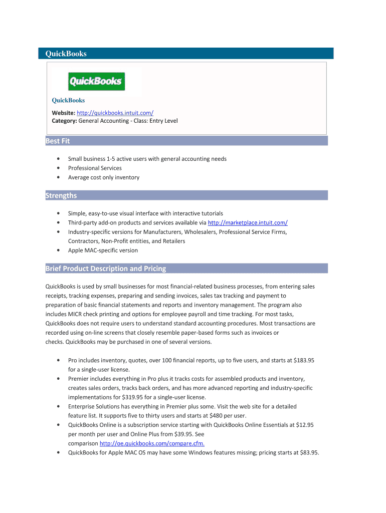 Fillable Online QuickBooks Online Login: Sign in to Access Your ...