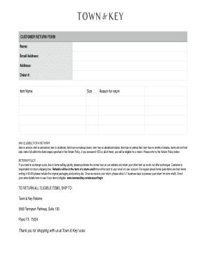 Fillable Online Return Template Fax Email Print - pdfFiller