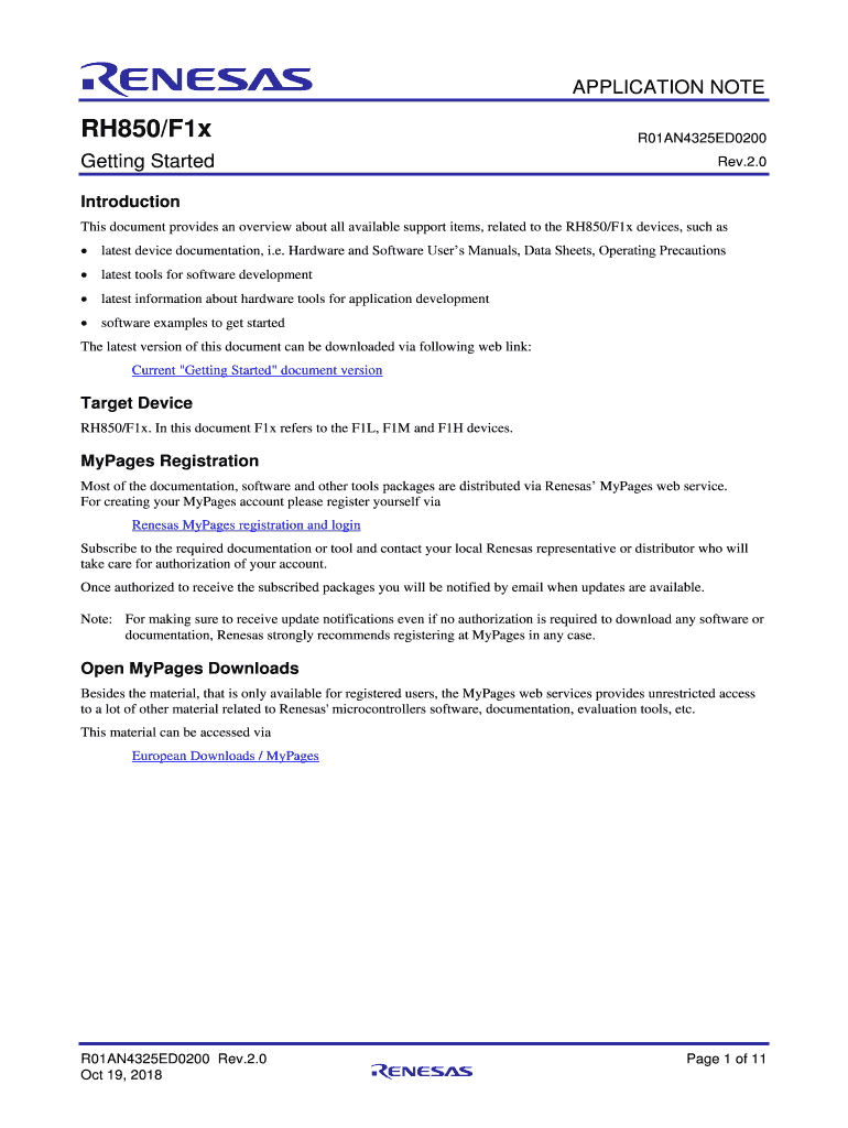 Rh850 User Manual - Fill Online, Printable, Fillable, Blank | pdfFiller