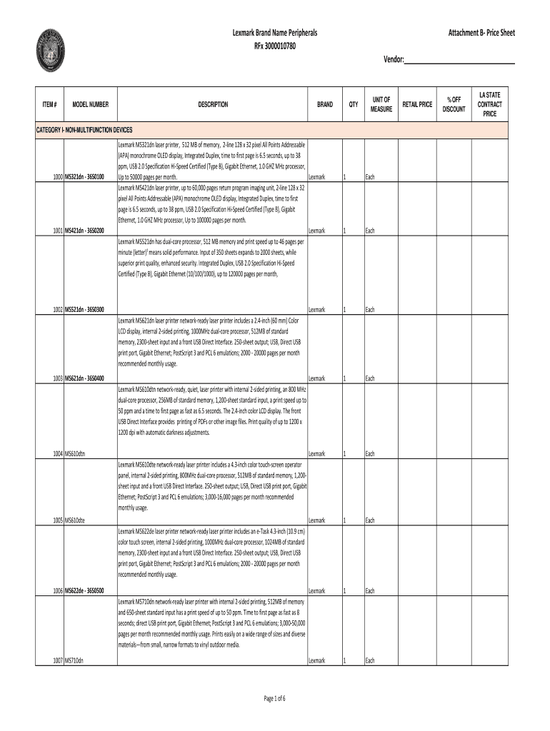 Fillable Online ProductLexmark MS321dn - printer - monochrome - laser ...
