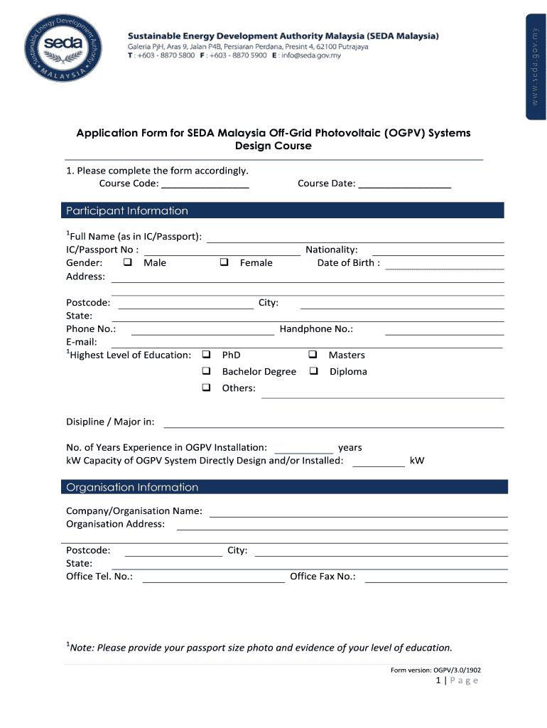 Fillable Online ogpv Fax Email Print - pdfFiller