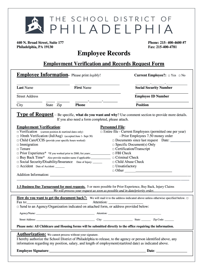 Fillable Online school district of philadelphia employee handbook Fax ...