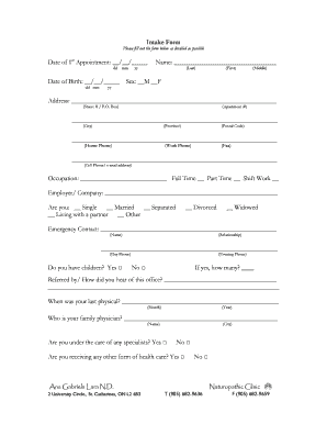 Fillable Online Intake Form Please fill out the form below as detailed ...