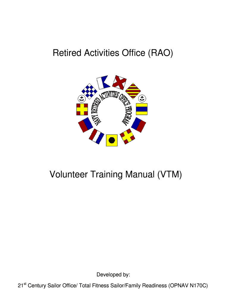 Fillable Online (RAO) Volunteer Training Manual - Naval Education and ...