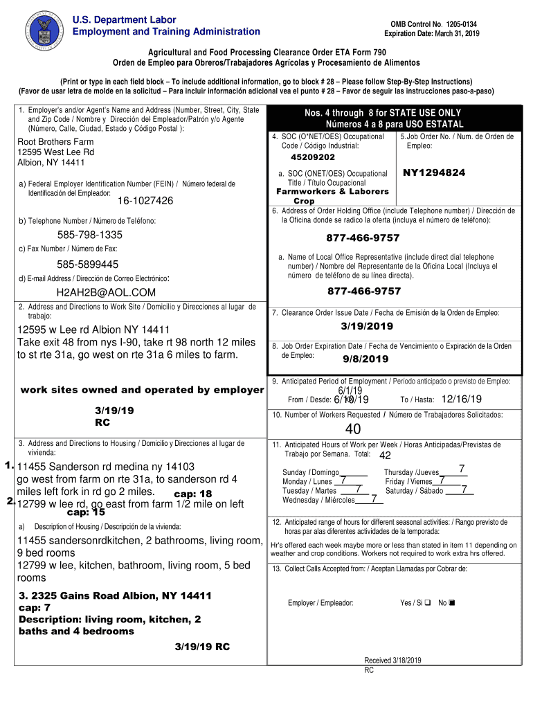 Fillable Online labor ny ETA-790 10 Fill Online, Printable, Fillable ...