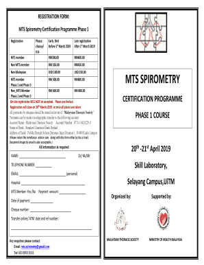 Fillable Online mts org MTS Spirometry Certification Programme Phase 1 ...