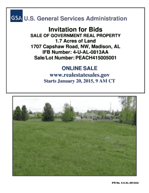 Fillable Online GSA Auctions, General Services Administration ...