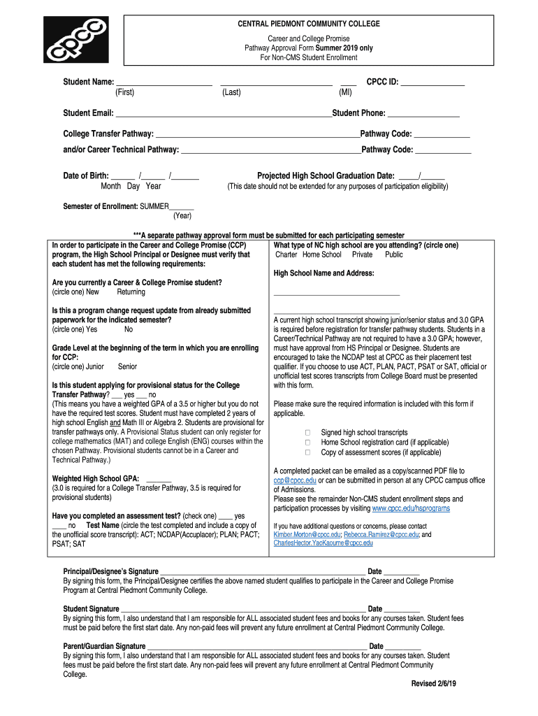 Fillable Online FTCC's Home Page - Fayetteville Technical Community ...