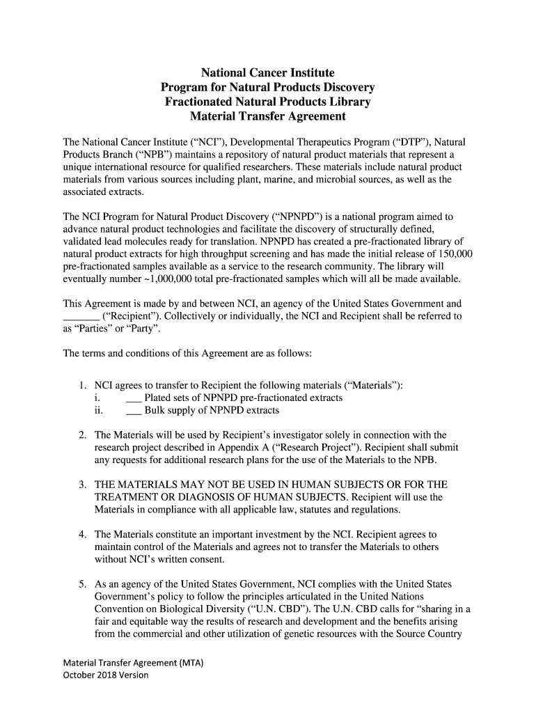 Fillable Online NPNPD MTA Template (Final 10-31-18) Fax Email Print ...