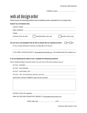 Fillable Online web-ad-design-order-form Fax Email Print - pdfFiller
