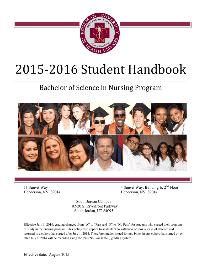 Fillable Online Roseman University Curriculum Details - 16 Month ...