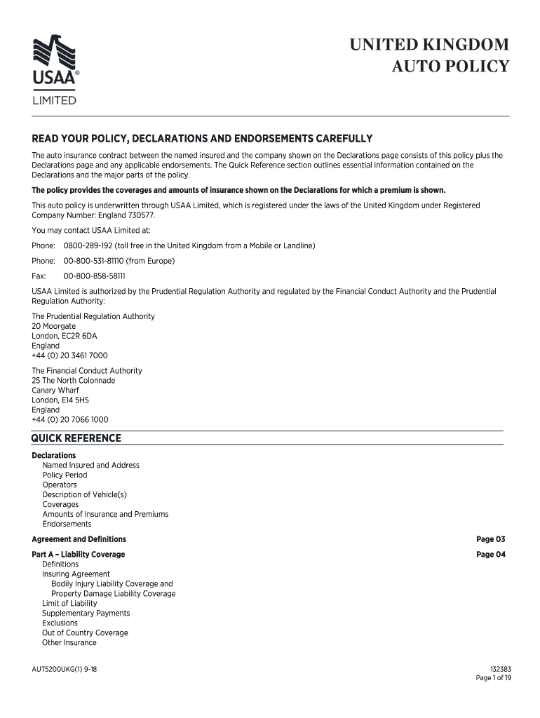 Fillable Online The Insurance Declaration Page: Definition and Examples ...
