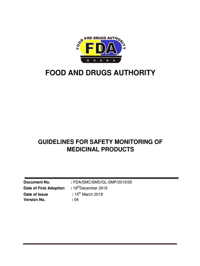 Fillable Online food and drugs authority - FDA GHANA Fax Email Print ...