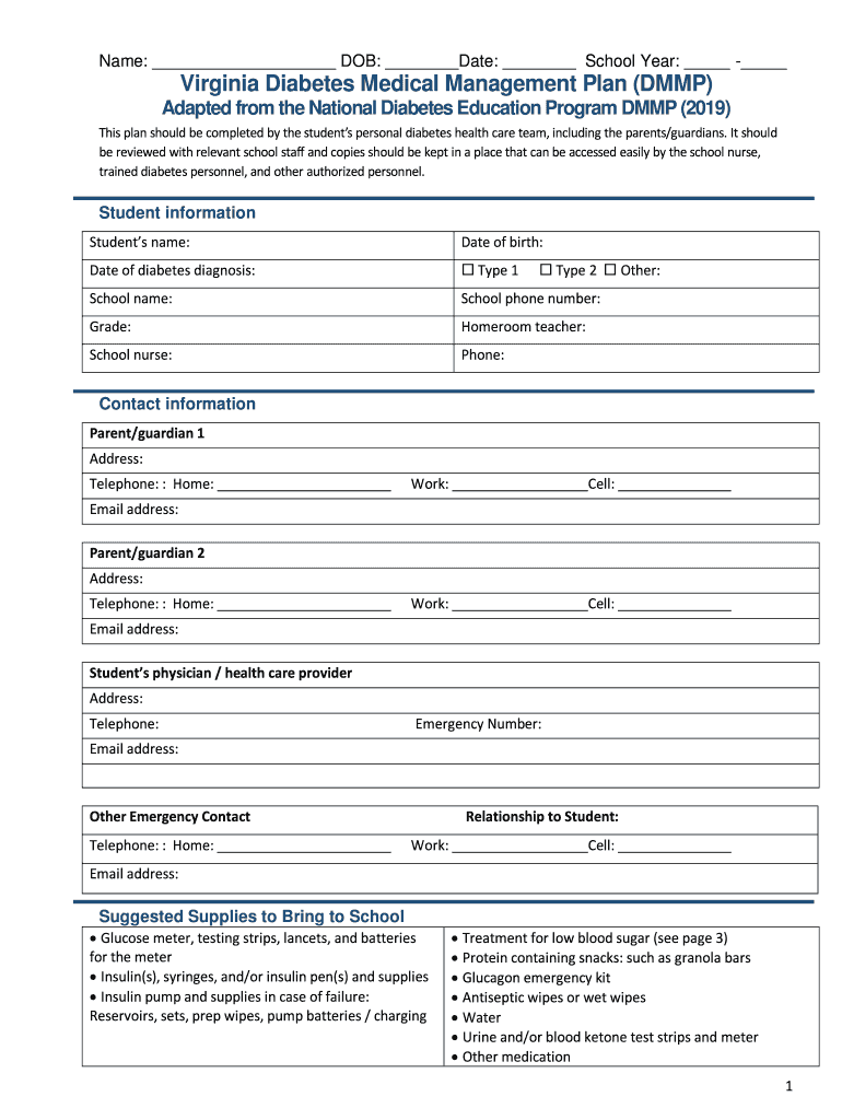 Fillable Online Name: DOB: Date: School Year: - Fax Email Print - pdfFiller