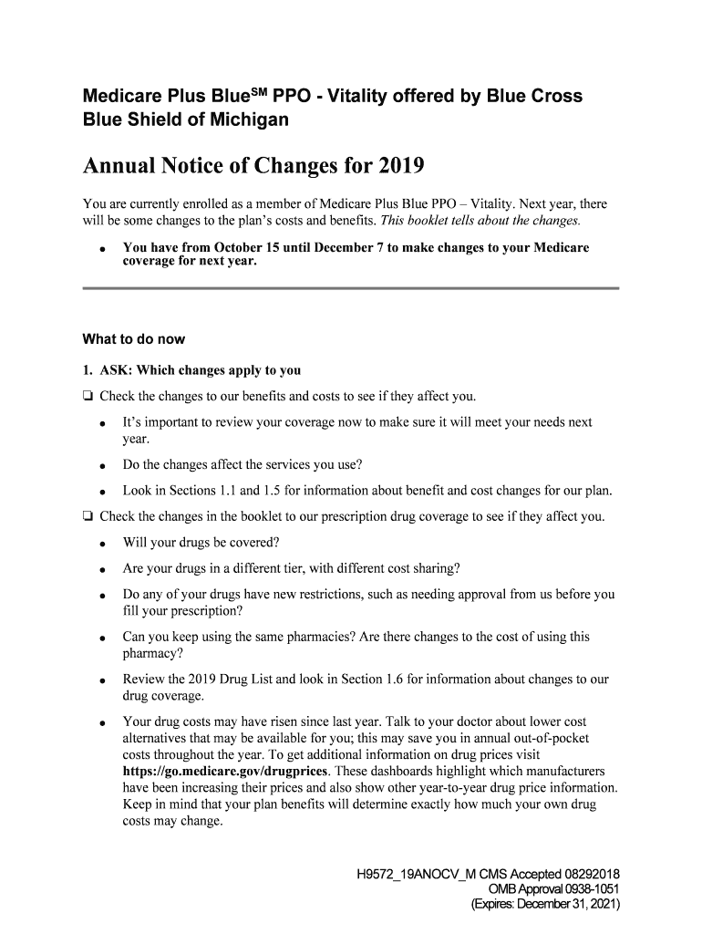 Fillable Online Medicare Plus Blue PPO Evidence of Coverage - Blue ...