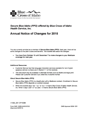 Fillable Online Secure Blue PPO plan informationBlue Cross of Idaho ...