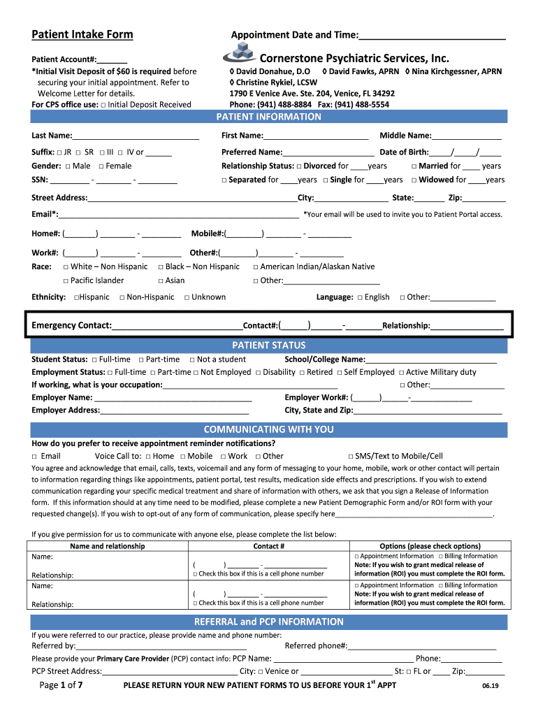 Fillable Online welcome letter new patient - Medical Associates of ...