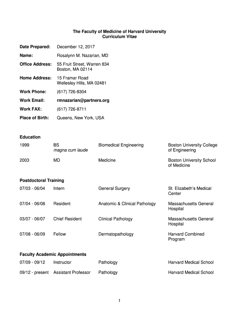 Fillable Online Paul Ridker - Harvard Catalyst Profiles - Harvard ...