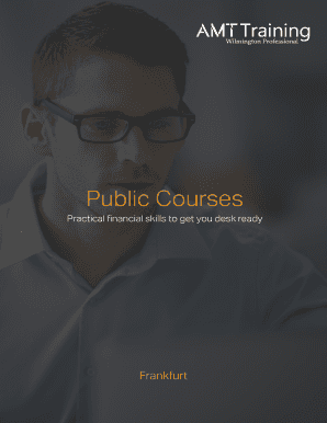 Fillable Online Public Courses - AMT Training Fax Email Print - pdfFiller