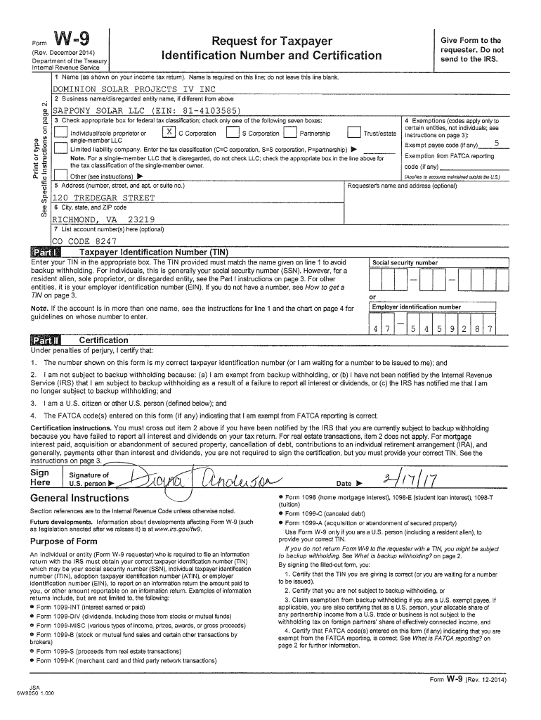 Fillable Online Form W-9 (Rev. October 2007) - Internal Revenue Service Fax Email Print - pdfFiller