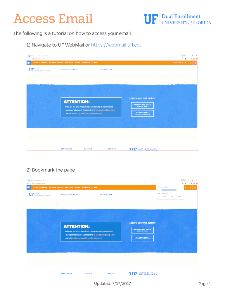 Fillable Online How do I check my ufl.edu email?QuestionsUniversity of ...