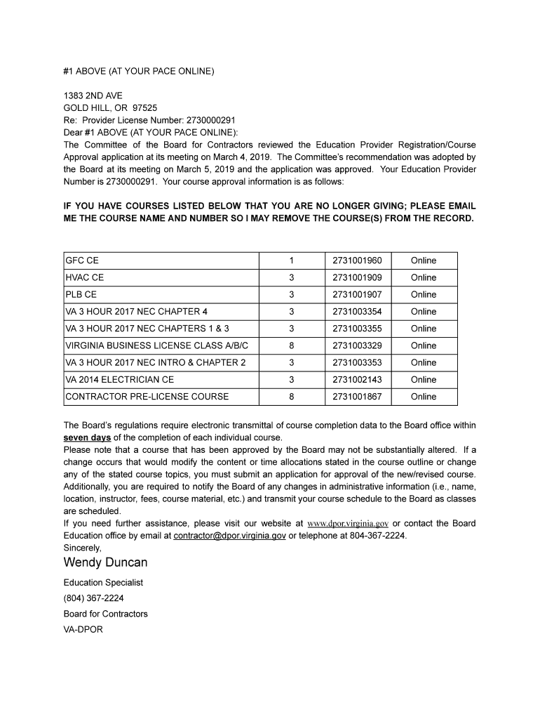 Fillable Online VA Contractor Approval Letter NEW. VA Contractor ...