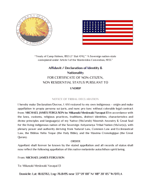 Declaration Of Nationality - Fill Online, Printable, Fillable, Blank ...