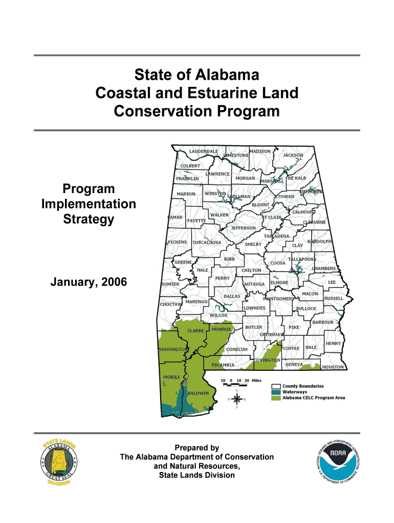 Fillable Online ftp coast noaa State of Alabama Coastal and Estuarine ...