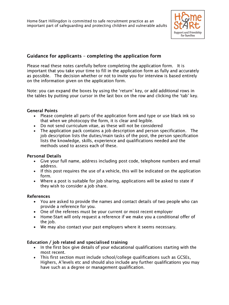 Fillable Online charityjob blob core windows Safeguarding children and safer recruitment in ...