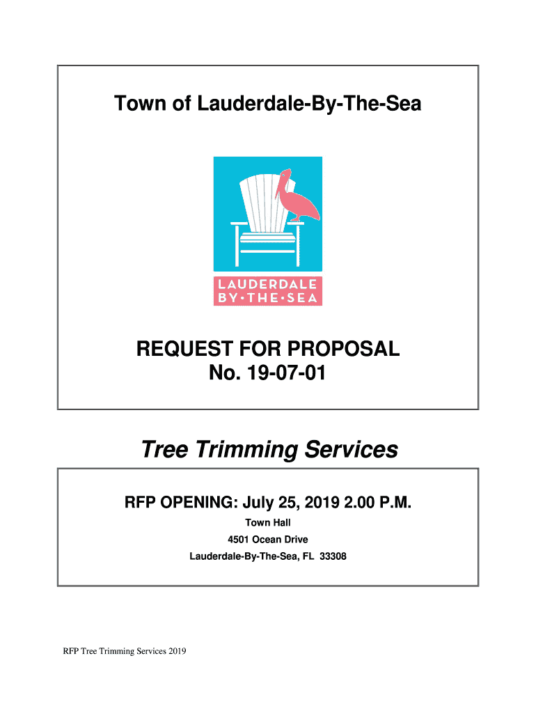Fillable Online REQUEST FOR PROPOSAL Tree Trimming Services RFP NO ...