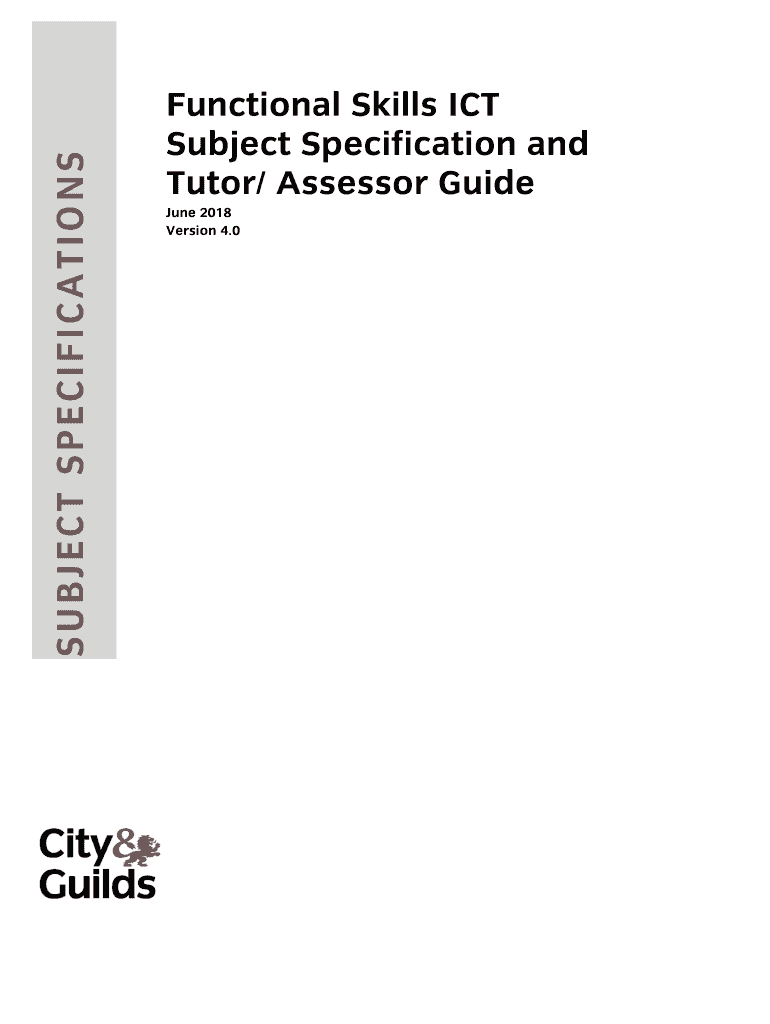 Fillable Online Functional Skills ICT specification - Qdos Training Fax ...