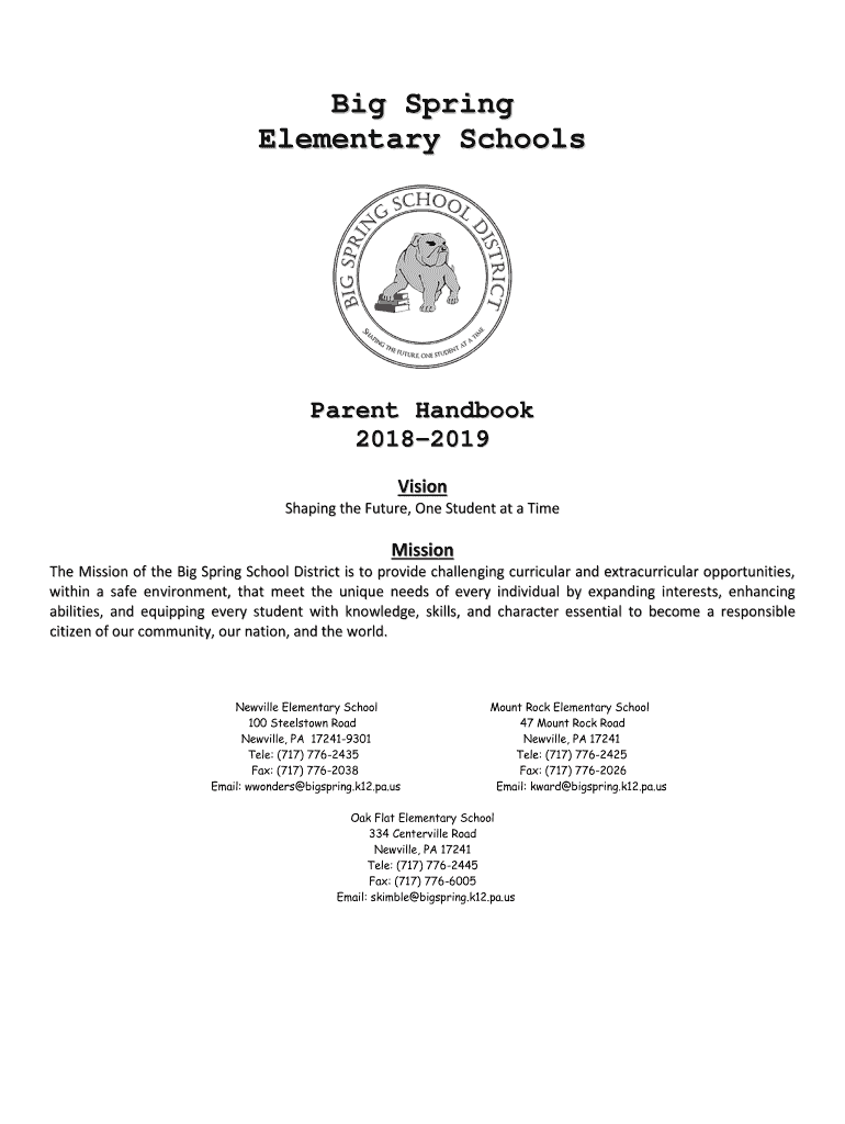 Fillable Online District Information / Overview - Big Spring School ...