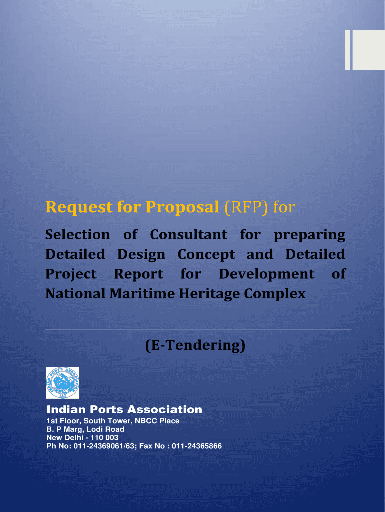 Fillable Online e-Request for Proposal (eRFP) For SELECTION OF INDIAN ... Fax Email Print ...
