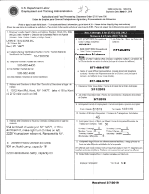 Fillable Online labor ny Fillable Online labor ny ETA Form 790 and Att ...