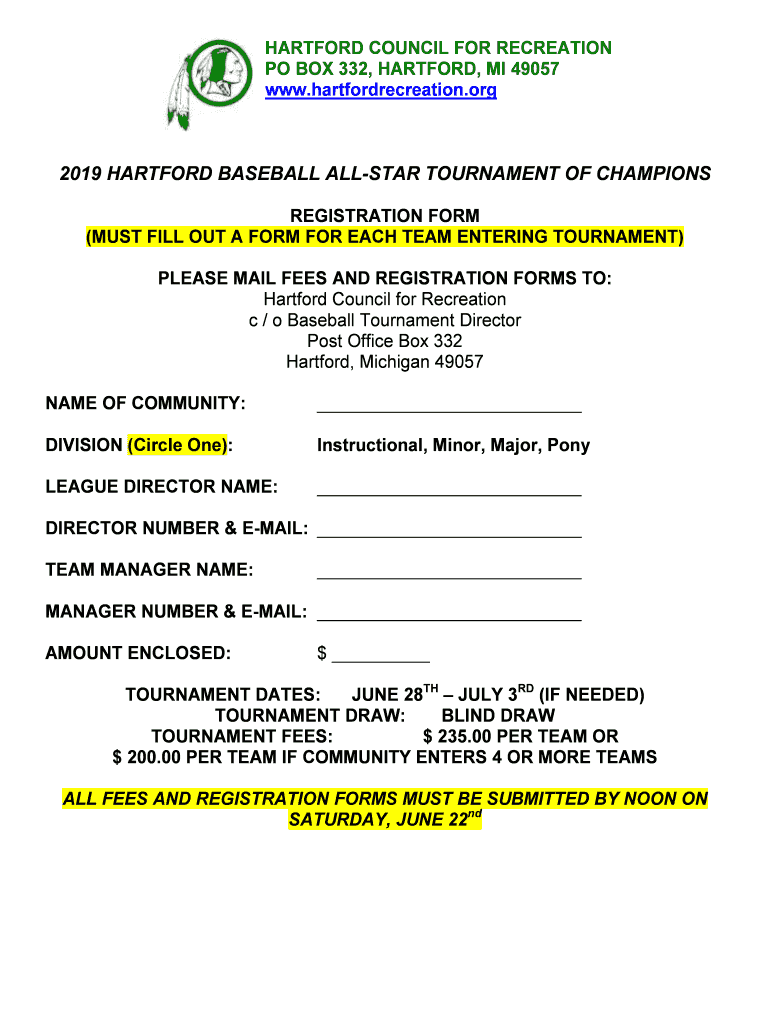 Fillable Online All Star Registration Form.doc Fax Email Print - pdfFiller