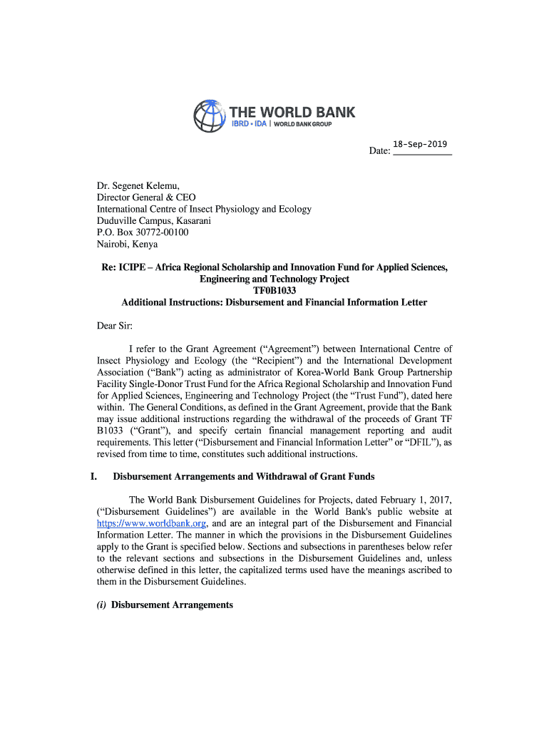 Disbursement Letter - Fill Online, Printable, Fillable, Blank | pdfFiller