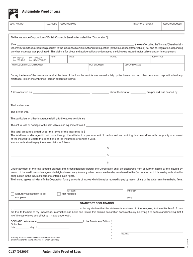 Fillable Online Do I Need Proof of Loss for an Insurance Claim?Allstate ...