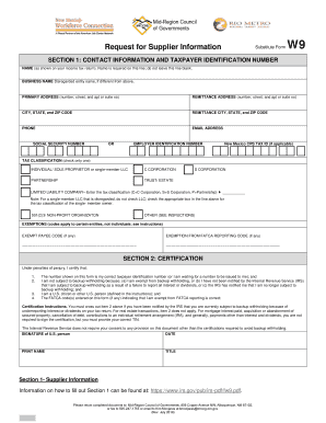 Fillable Online W-9 Form (PDF) Fax Email Print - pdfFiller