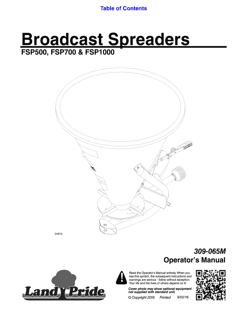 Fillable Online Fertilizer Spreaders FSP500 FSP700 FSP1000. Fertilizer Spreaders Fax Email Print ...