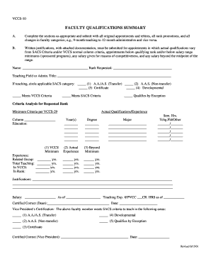 Fillable Online Virginia Community College System (VCCS) - Faculty ...