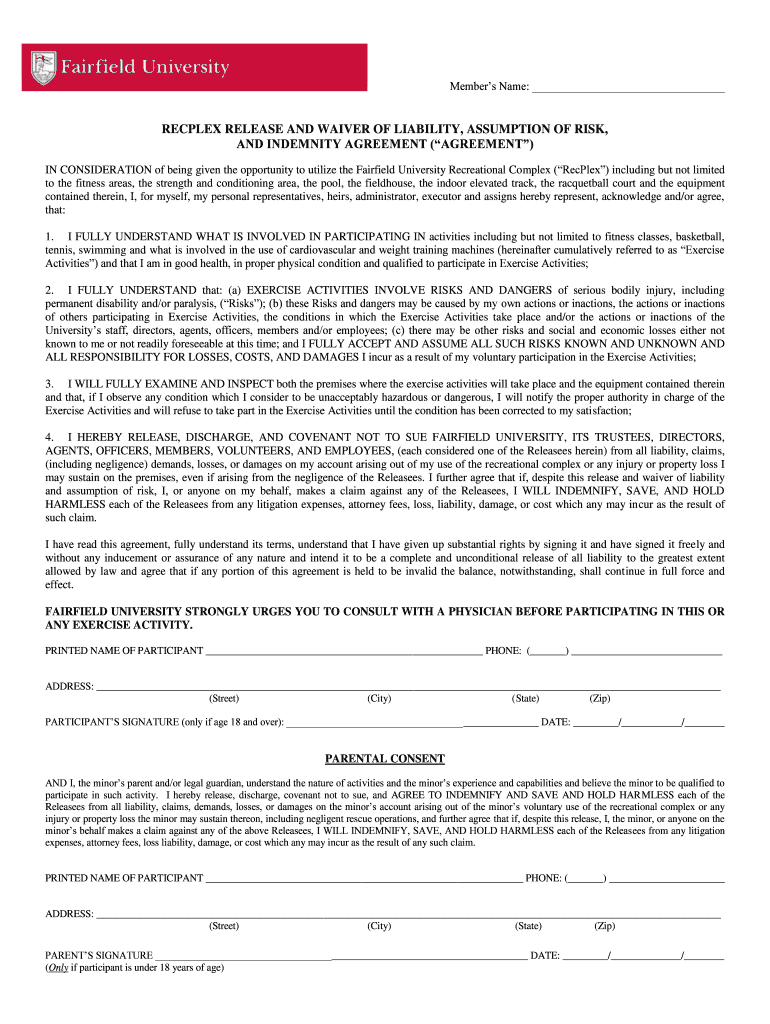 Fillable Online international travel waiver and release of liability ...