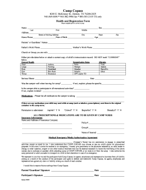 Fillable Online Revised heath form - bbcburleson.org Fax Email Print ...