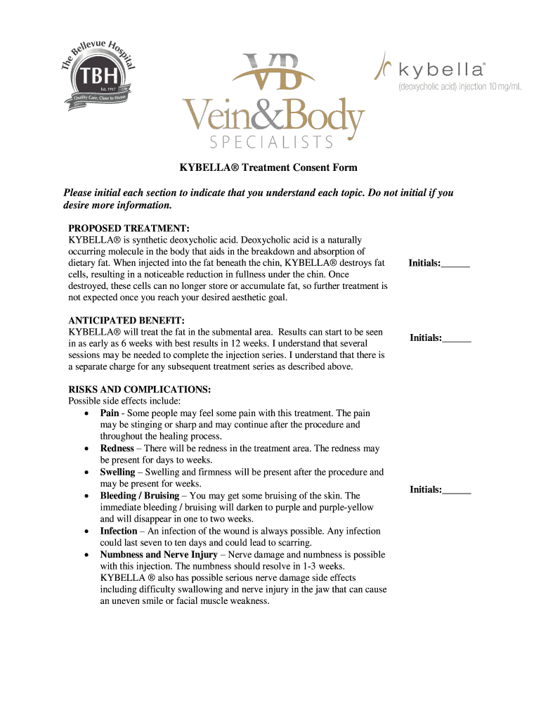 Fillable Online KYBELLA Treatment Consent Form Fax Email Print - pdfFiller