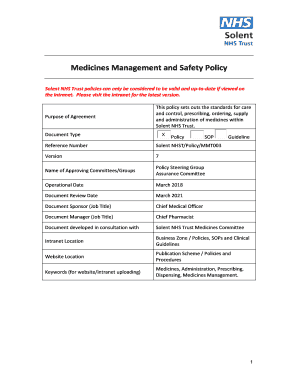 Fillable Online Policy SOP Guidelines template Fax Email Print - pdfFiller