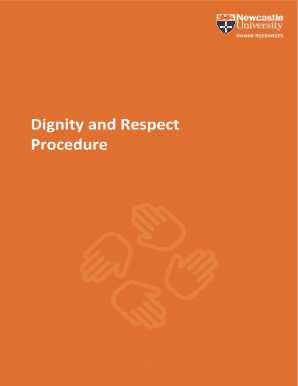 Fillable Online Dignity and Respect at Work Policy - Newcastle ...