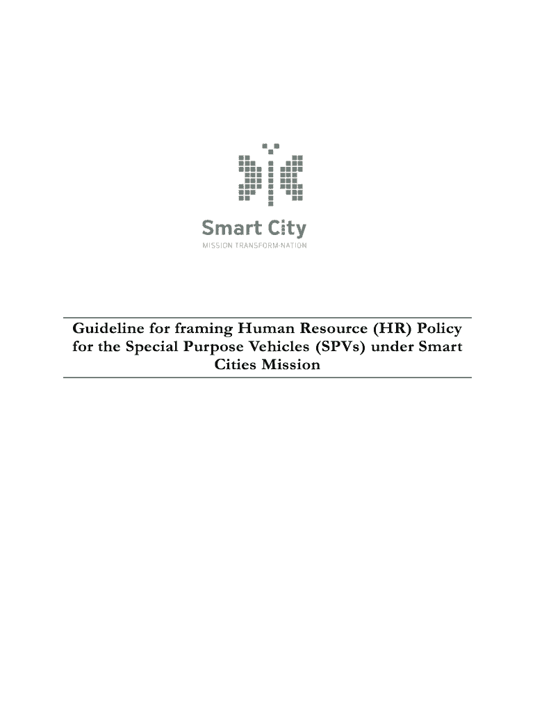 Fillable Online smartnet niua Smart Cities Mission- HR Guidelines Fax Email Print - pdfFiller