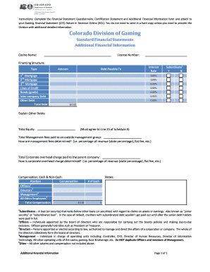 Fillable Online Charitable Gaming - Financial Statements - State of ...