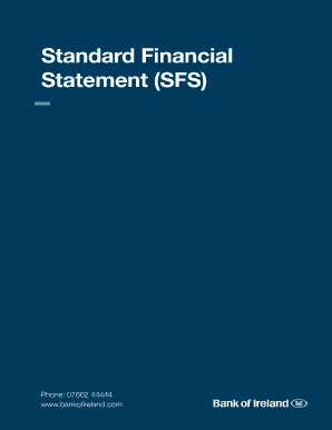 Fillable Online Printable standard financial statement bank of ireland ...