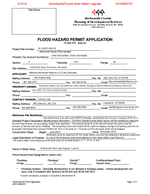 Fillable Online Flood Hazard Permit Application Fax Email Print - pdfFiller