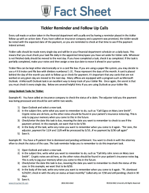 Fillable Online tickler file system - The Simplest Filing System in the ...